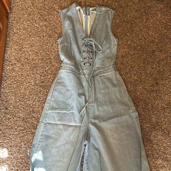 SJS | Pants & Jumpsuits | 7s Style Jean Body Suit With Zipper On The ...